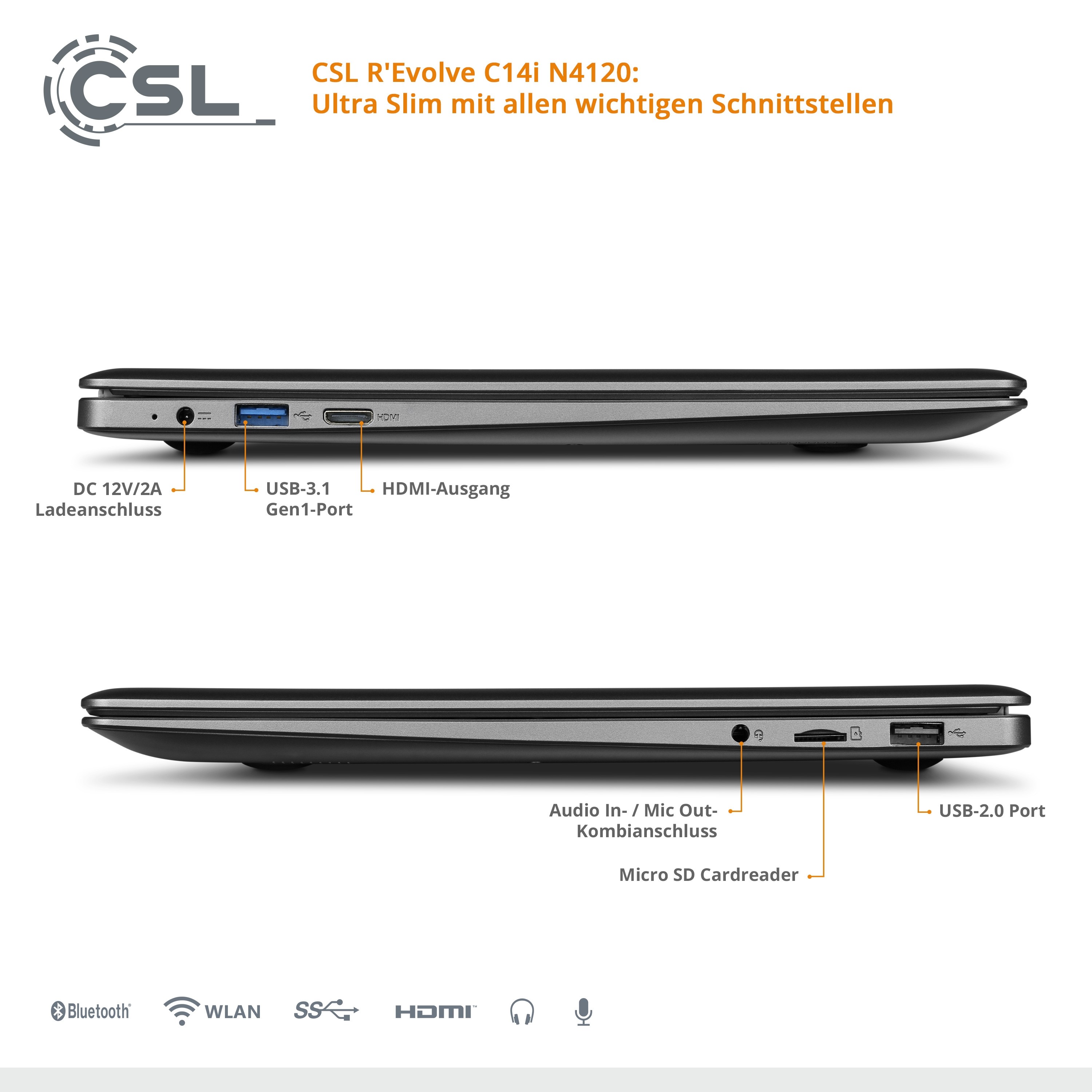 CSL Computer | Notebook CSL R'Evolve C14i v2 / 500GB / Windows 11 Home