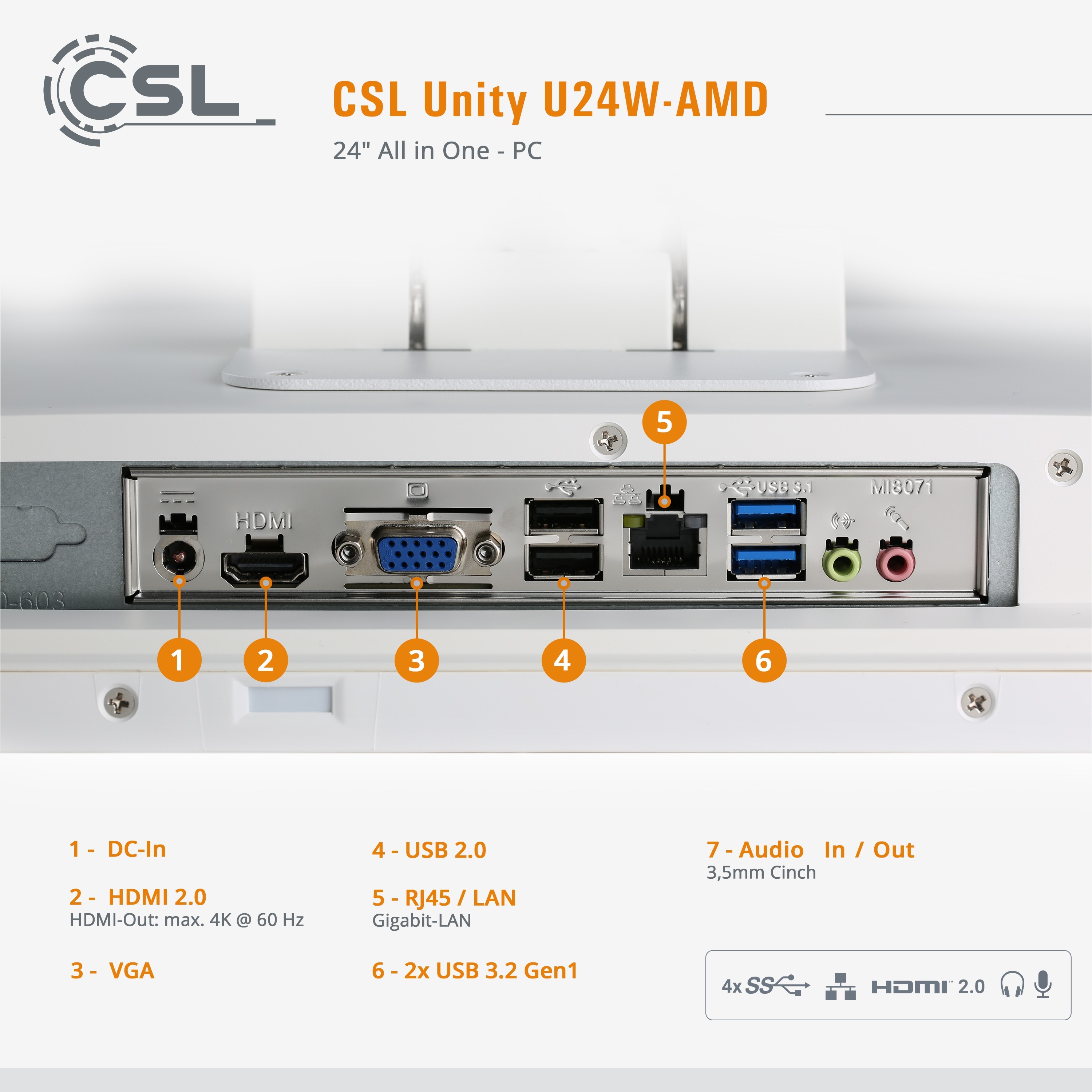 CSL Computer | All-in-One-PC CSL Unity U24W-AMD / 5700G / 4000 GB / 64 ...