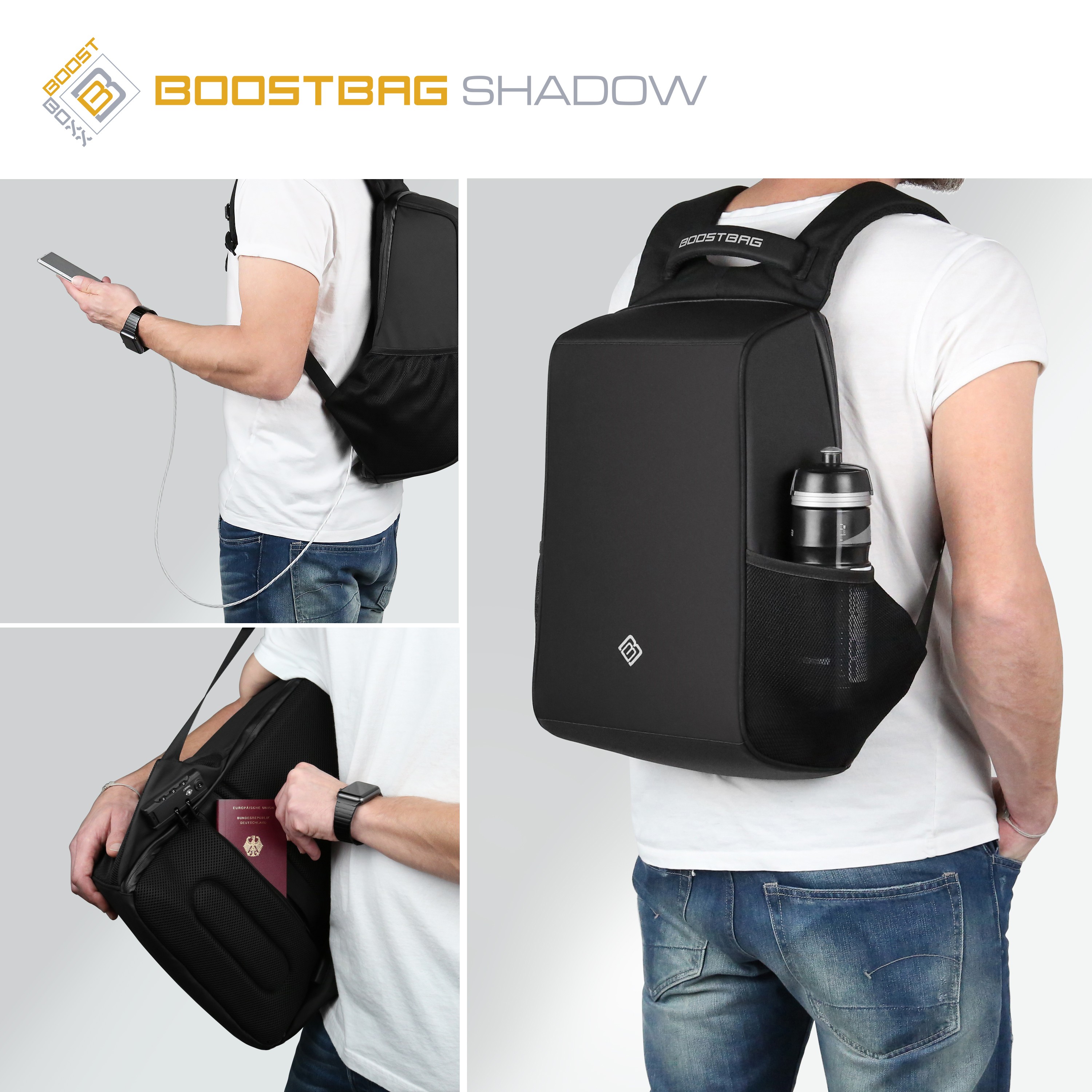 CSL Computer | BoostBoxx BoostBag Shadow - Notebook Backpack up to 15.6"