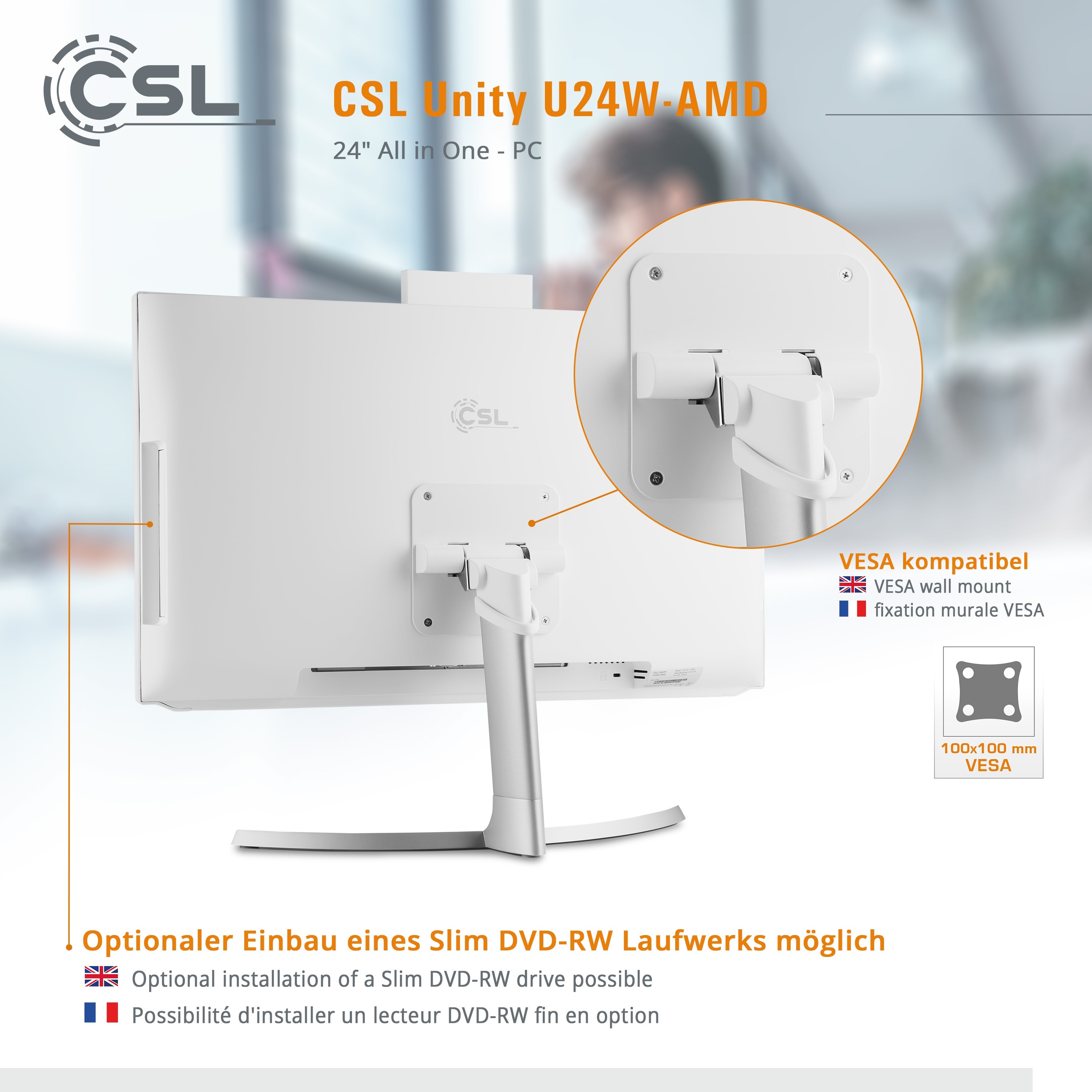CSL Computer | All-in-One-PC CSL Unity U24W-AMD / 5700G / 4000 GB / 64 ...