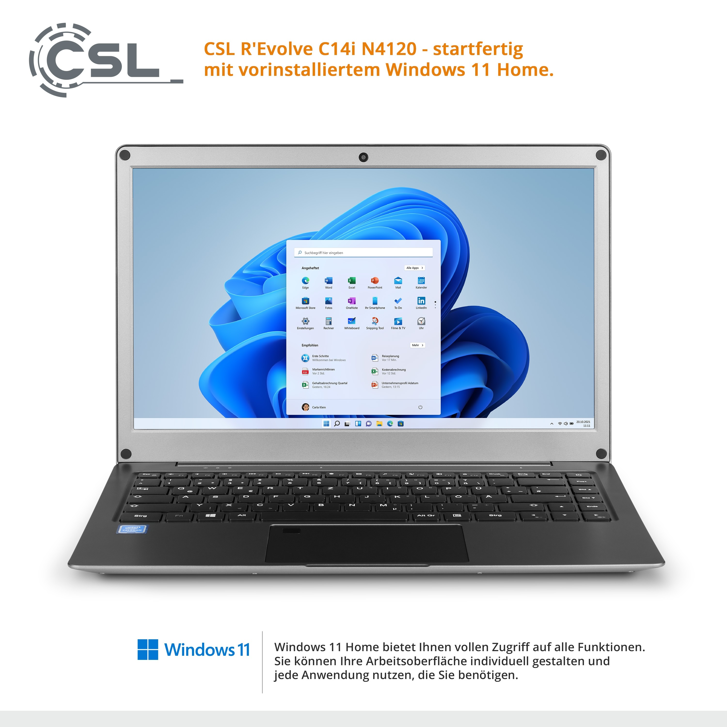 CSL Computer | Notebook CSL R'Evolve C14i v2 / 500GB / Windows 11 Home