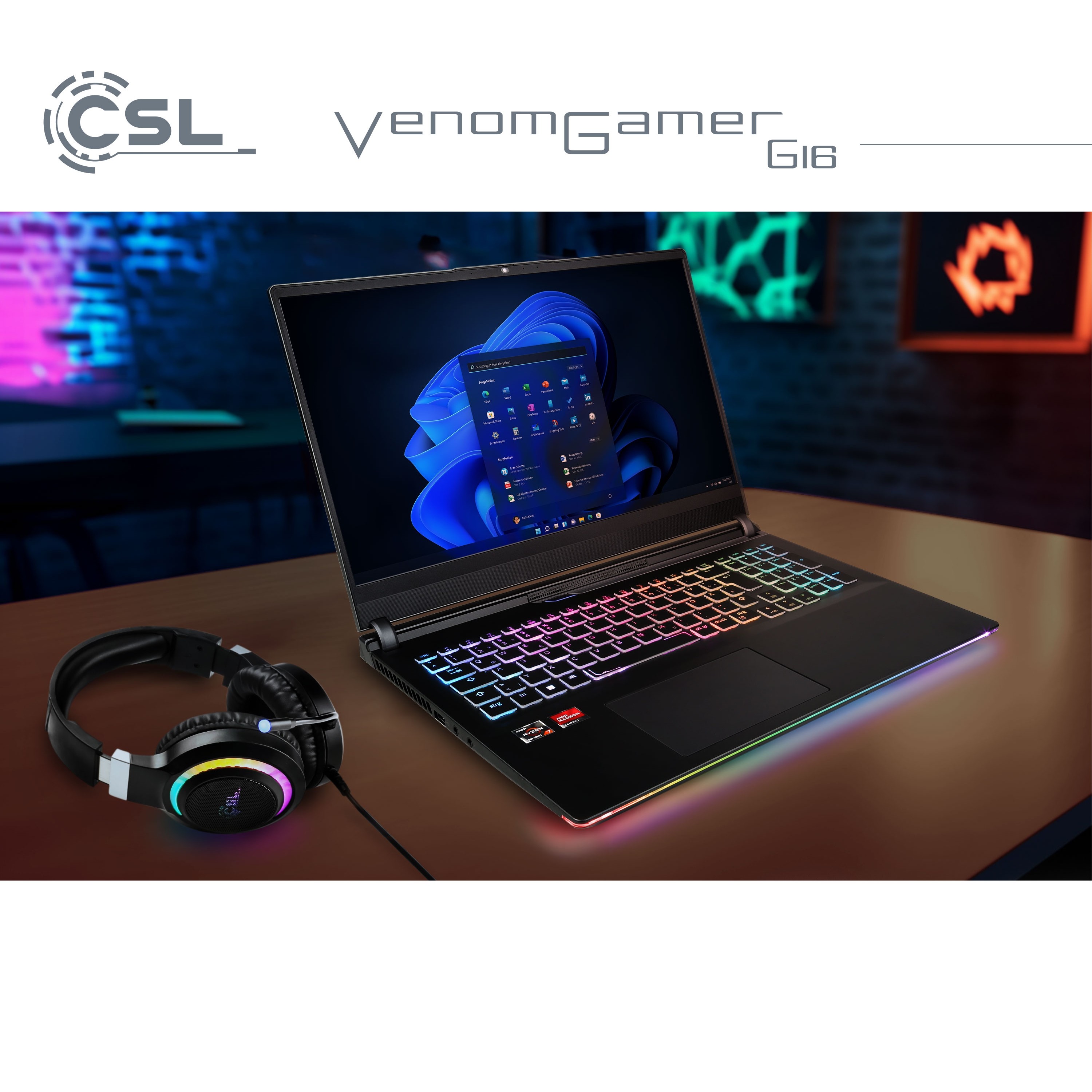 CSL Computer | Notebook Notebook CSL VenomGamer G16 / 32GB / 2000GB / Windows 11 Home