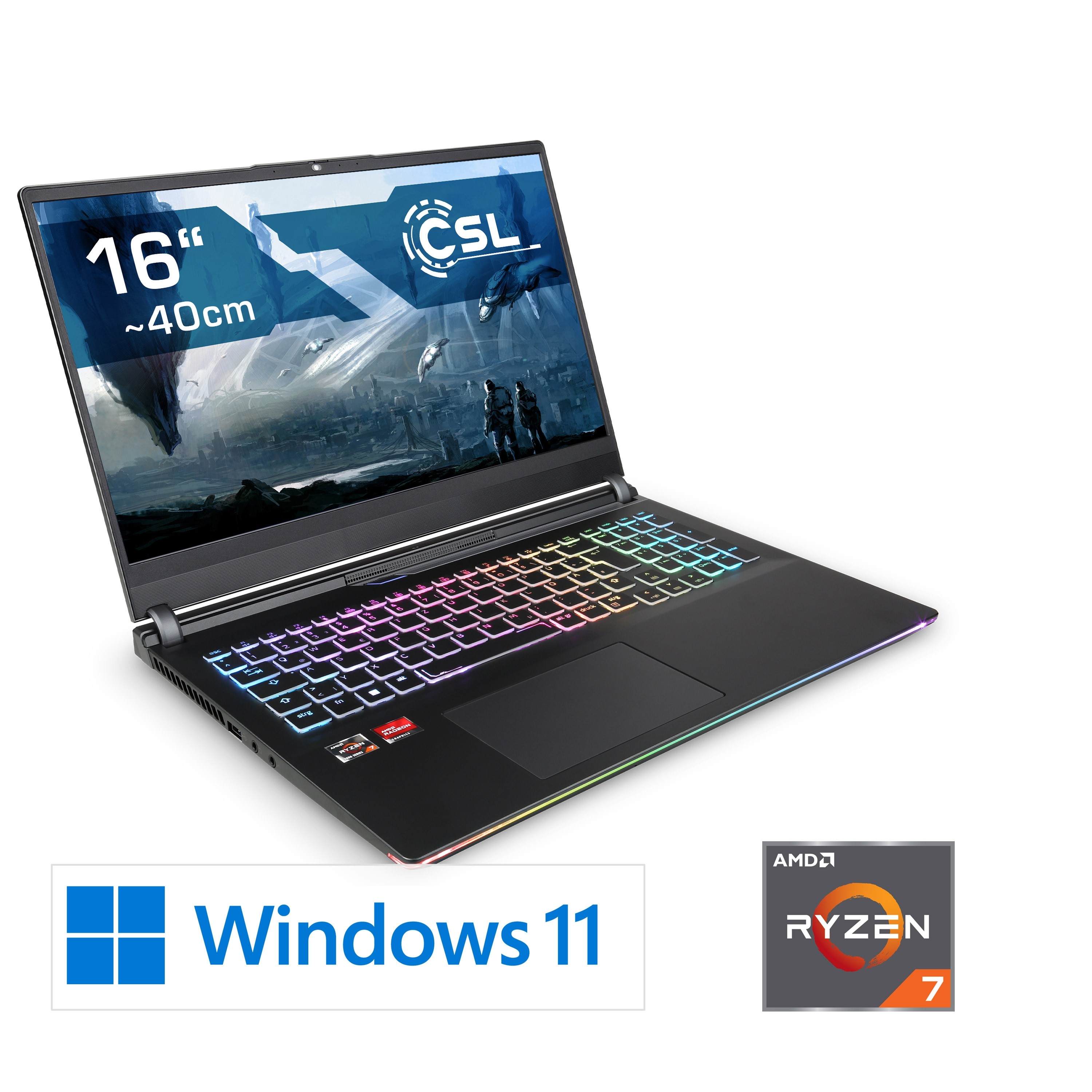 CSL Computer | Notebook Notebook CSL VenomGamer G16 / 32GB / 2000GB / Windows 11 Home
