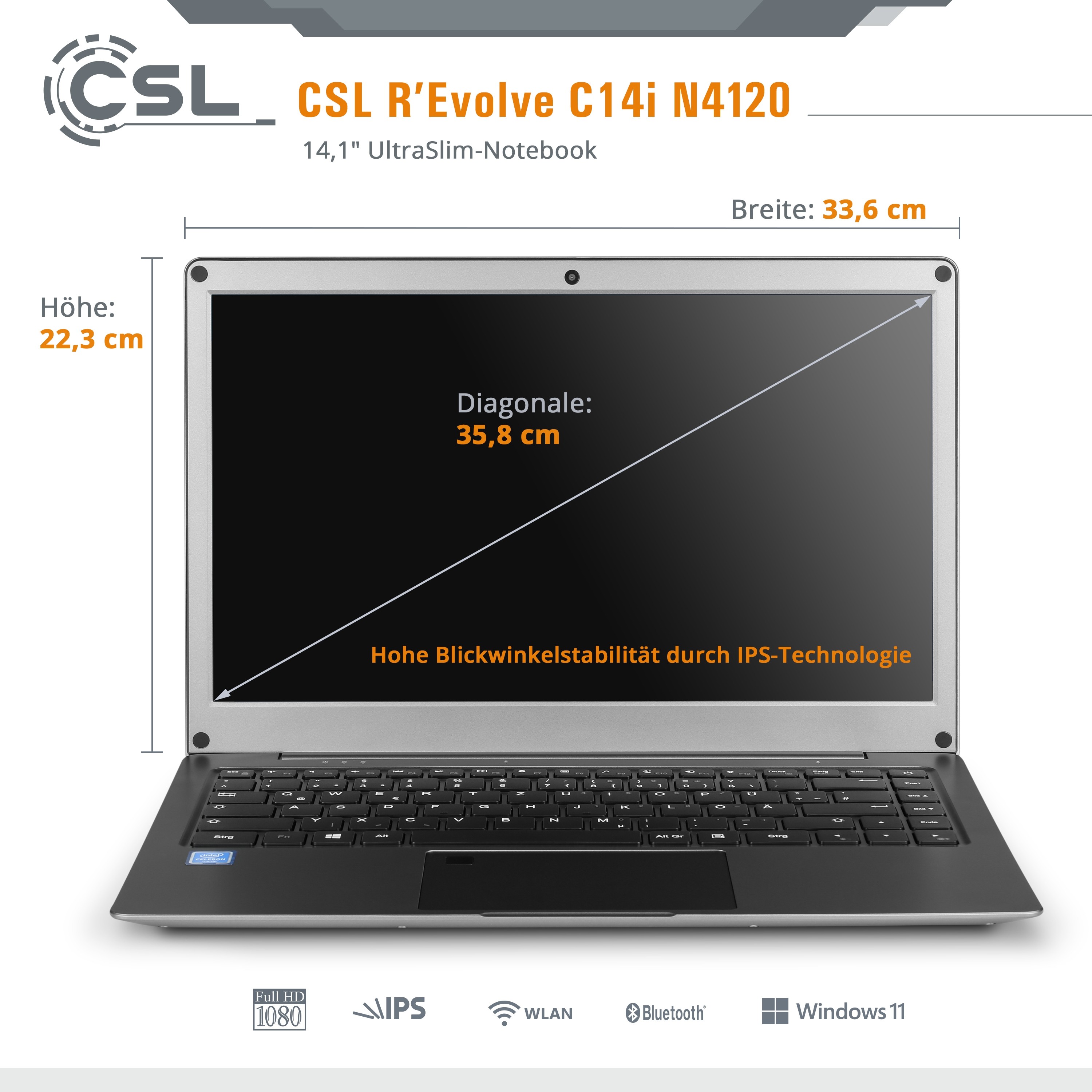 CSL Computer | Notebook CSL R'Evolve C14i v2 / 1000GB / Windows 11 Home