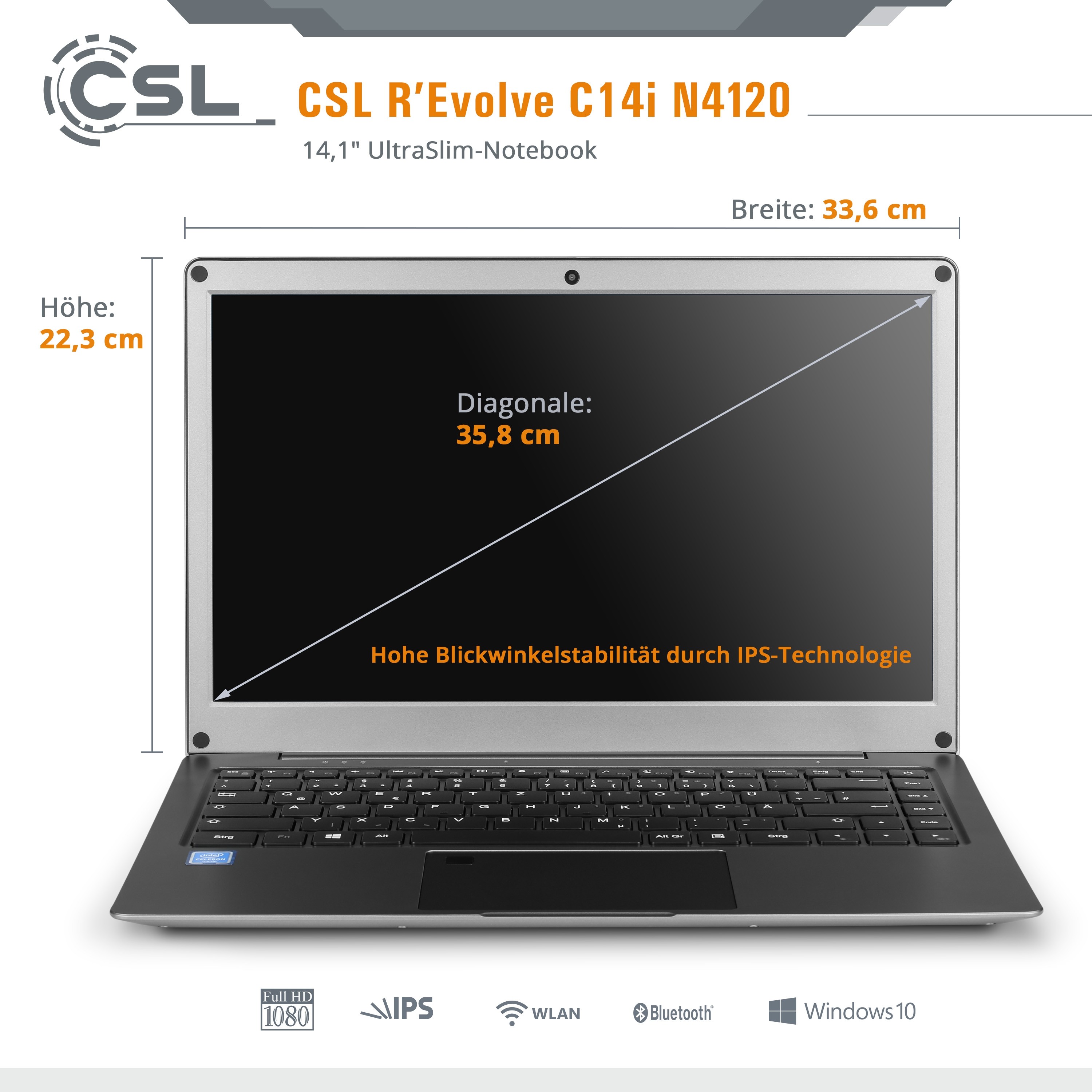 CSL Computer | Notebook CSL R'Evolve C14i v2 / 64GB / Windows 11 Pro