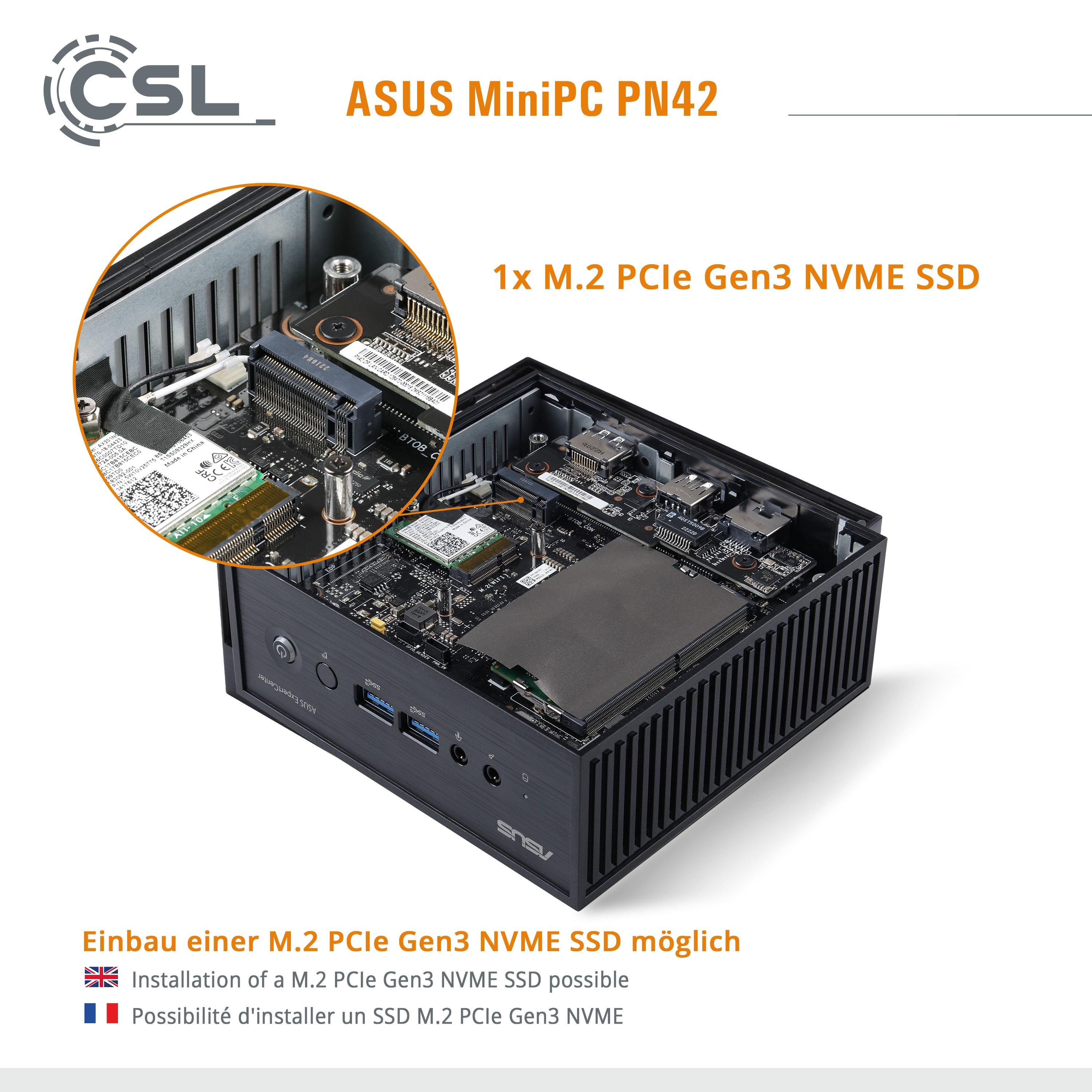 CSL Computer | Mini PC - ASUS PN42 N200 / Windows 11 Famille / 2000Go+16Go