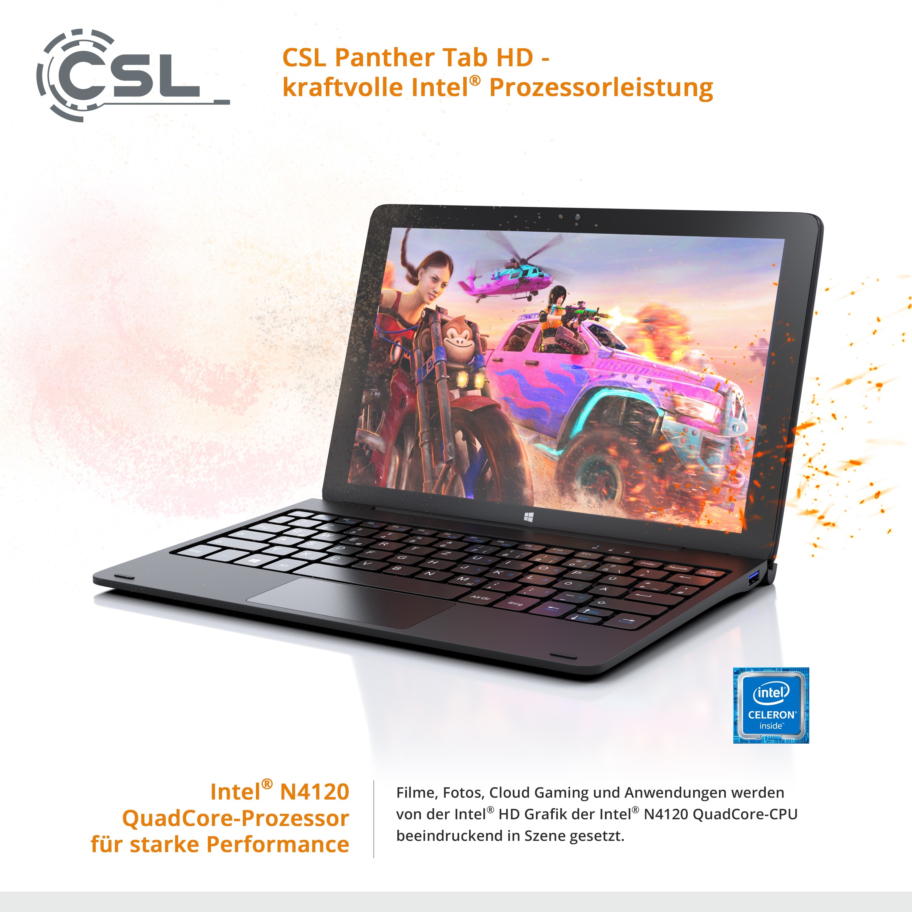 CSL Computer | CSL Panther Tab HD USB 3.1 / 128GB / Windows 11 Pro