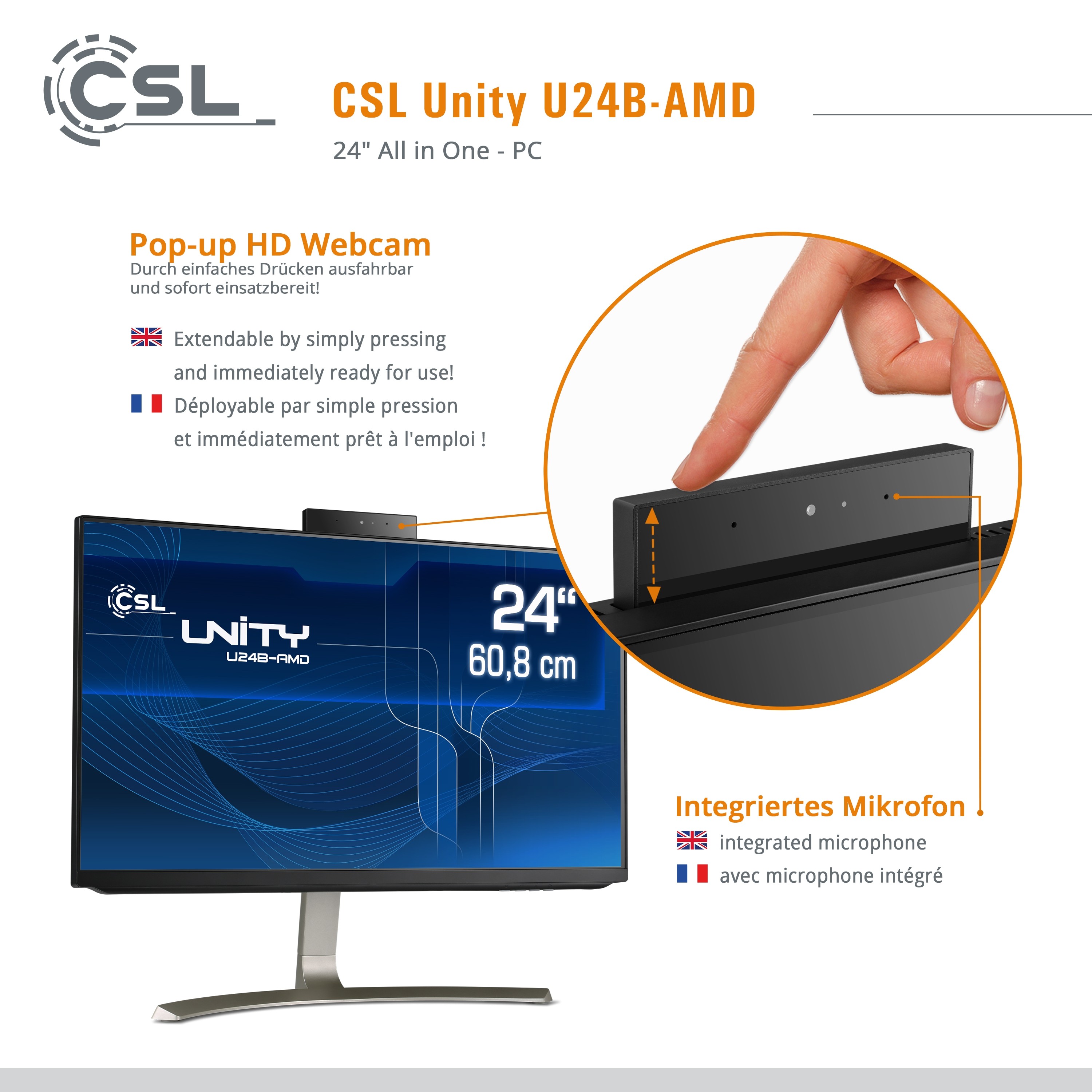 CSL Computer | All-in-One-PC CSL Unity U24B-AMD / 3200G / 500 GB / 8 GB RAM