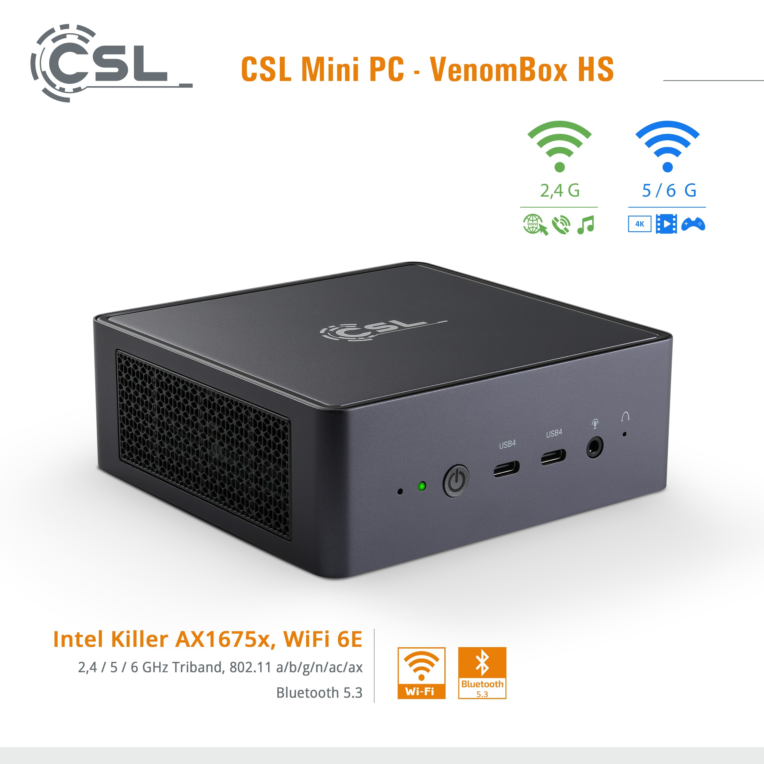 CSL Computer | Mini PC - CSL VenomBox 8845HS / Windows 11 Home / 16GB ...