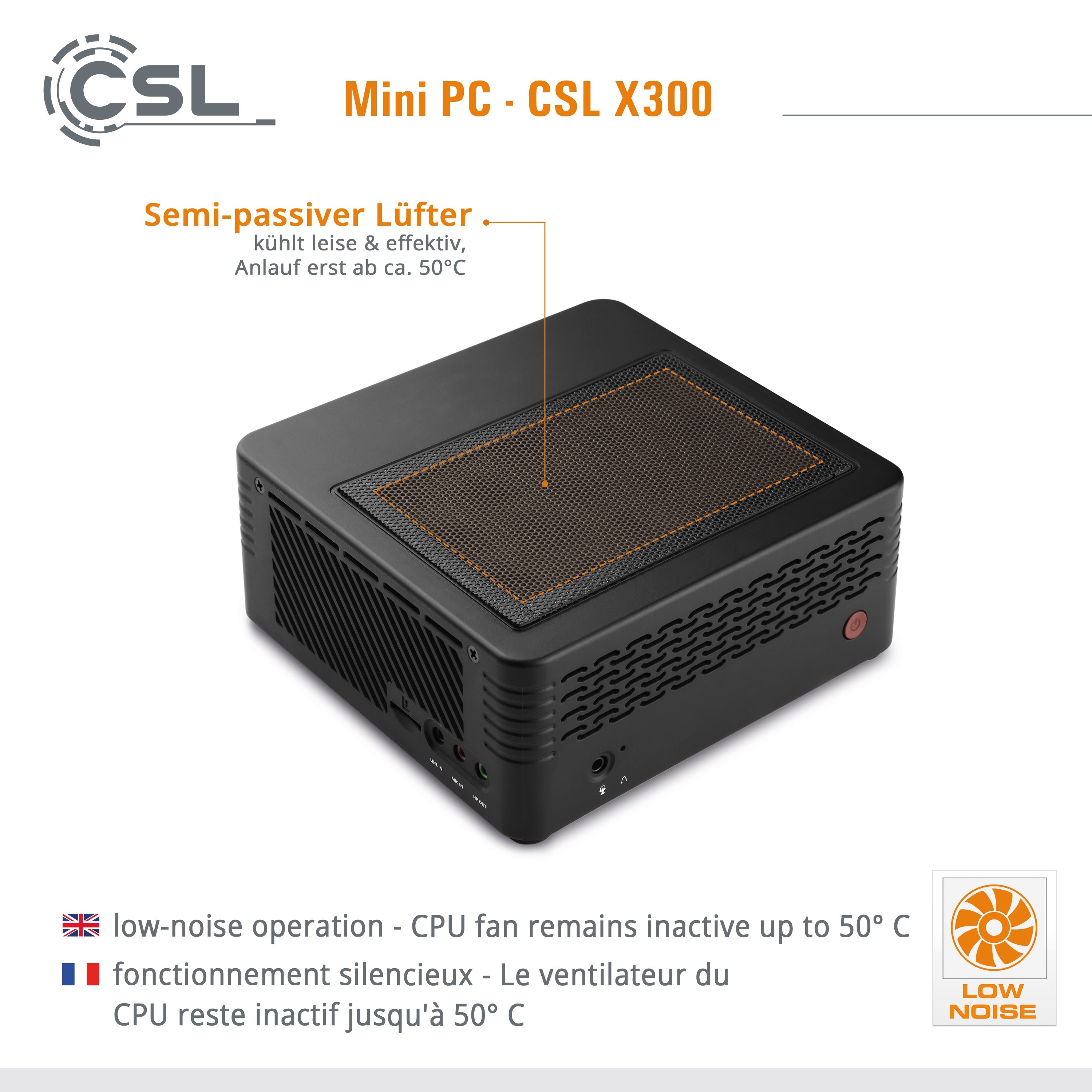 CSL Computer | Mini PC - CSL X300 / 5600GT / 16GB / 1000GB SSD